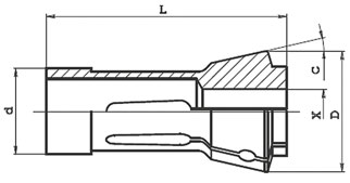 Цанги токарные стандартные DIN 6343